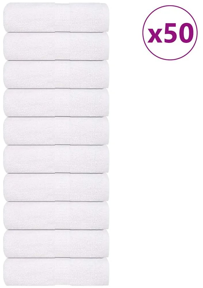 Ručníky pro hosty FROGN 50 ks bílé 30x50 cm 360 g/m² 136648