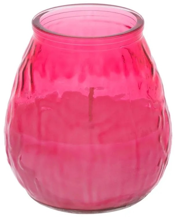 Nexos  86225 Sada svíček v růžovém skle, 10 cm, 4 ks
