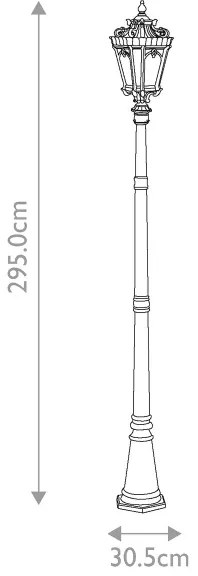 Kichler KL-TOURNAI-5XL - Venkovní lampa TOURNAI 3xE14/60W/230V IP44