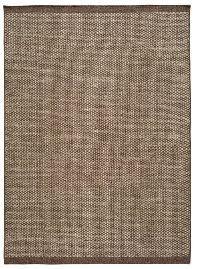 Hnědý vlněný koberec Universal Kiran Liso, 80 x 150 cm
