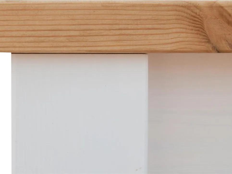 Bílý nábytek Konferenční stolek Marone - velký, dekor bílá-dřevo, masiv, borovice