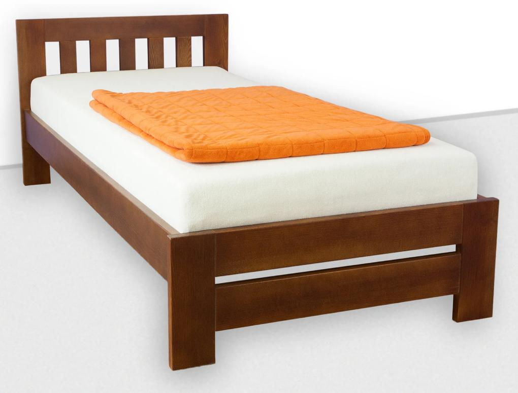 Krajča Jednolůžková postel z masivu Sabina 90 x 220 cm Povrchová úprava: Bílá, Druh dřeva: Smrk