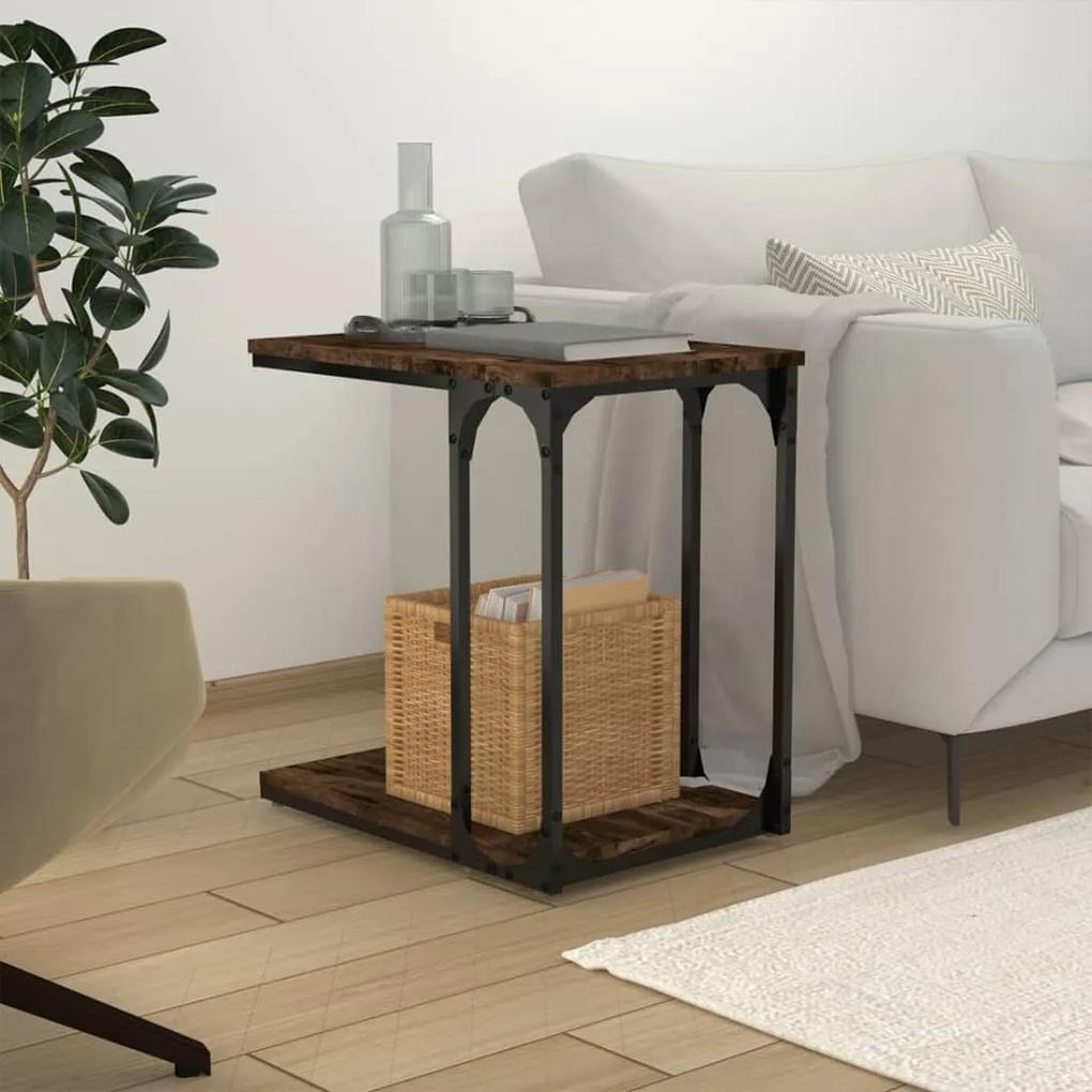 vidaXL Odkládací stolek kouřový dub 50 x 35 x 52 cm kompozitní dřevo