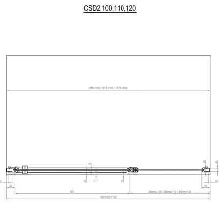 Ravak Chrome Sprchové dveře 100 Transparent Satin 0QVACU00Z1 CSD2-100