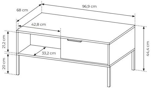Konferenční stolek Rastafa 2S (dub vikingský + béžová). 1071377