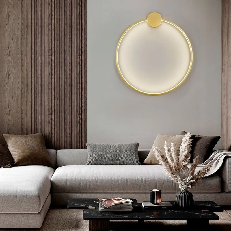 Toolight Toolight, LED nástěnné svítidlo 40cm 17W APP1387-CW, zlatá lesklá, OSW-00911