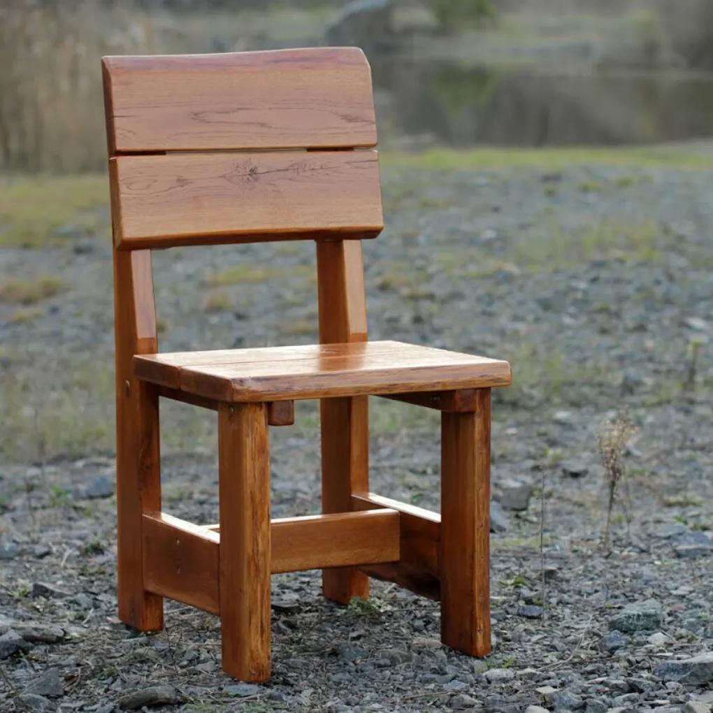 KULHÁNEK Rustikální dubová židle Odstín nátěru: lazura - dub