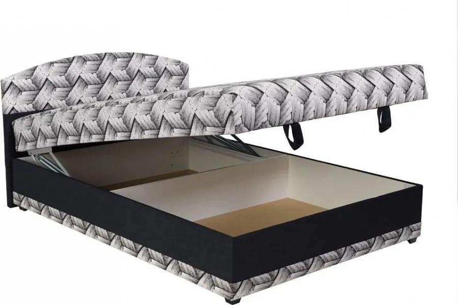 Pohoda Čalouněná postel HELEN s úložným prostorem, francouzské lůžko | Látka: Walker 2,Šířka matrace: 90 cm