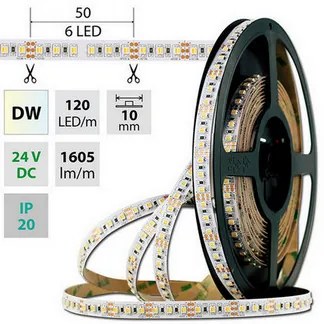 CCT LED pásek McLED 24V teplá+studená bílá š=10mm IP20 19,2W/m 120LED/m SMD3527 ML-127.632.60.0 (5m)