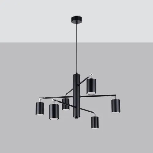 Lustr SOLLUX LEMMI 6 černý GU10 6x10W bez žárovky SL.1207