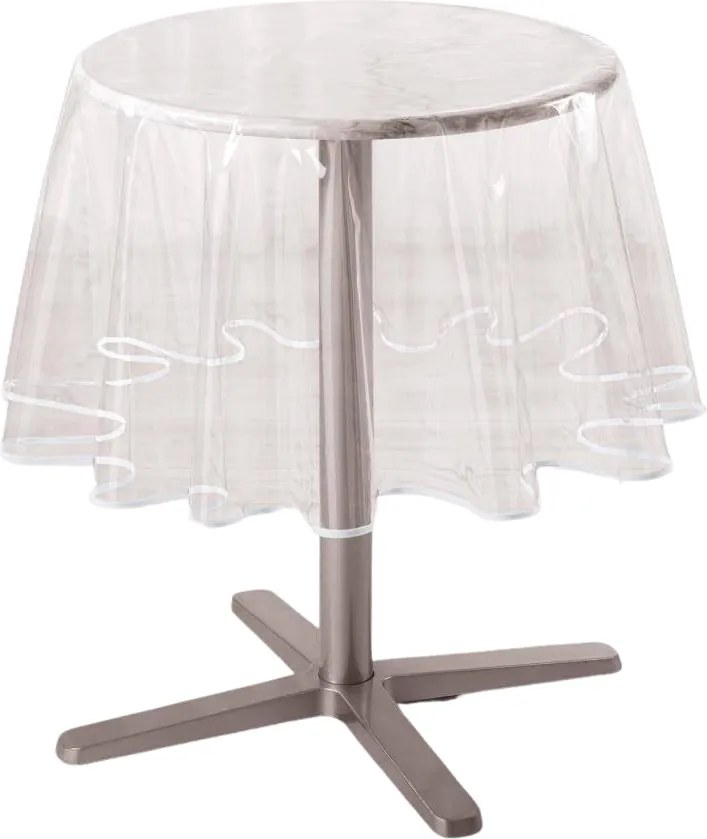 Voskovaný ubrus, transparentní O 180 cm