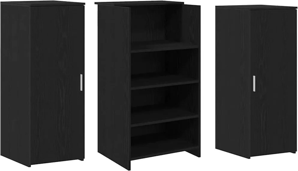 Recepční stůl černý dub 135x50x103,5 cm kompozitní dřevo 3324188