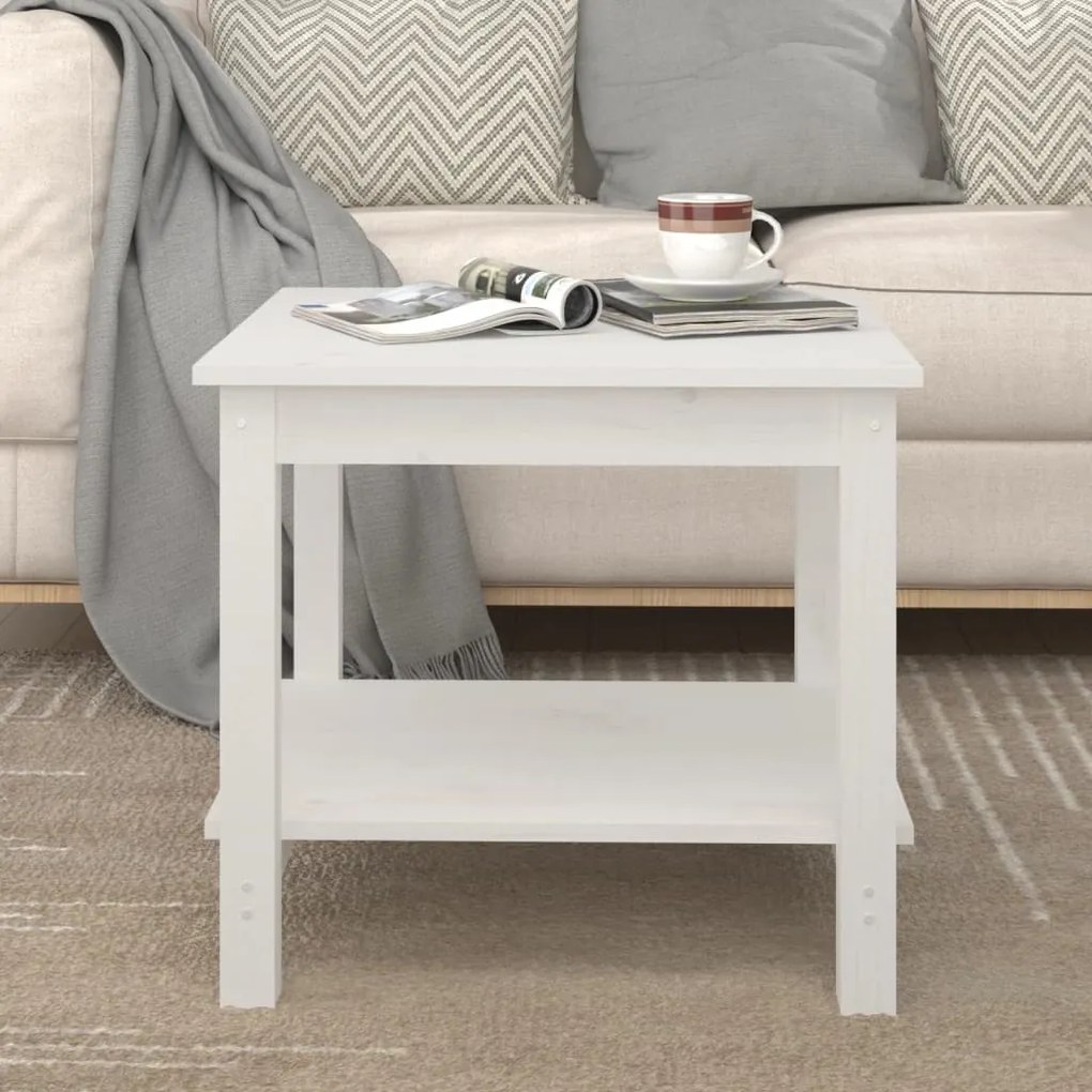 vidaXL Konferenční stolek 50 x 50 x 45 cm masivní borové dřevo [822278] Barva: Černá