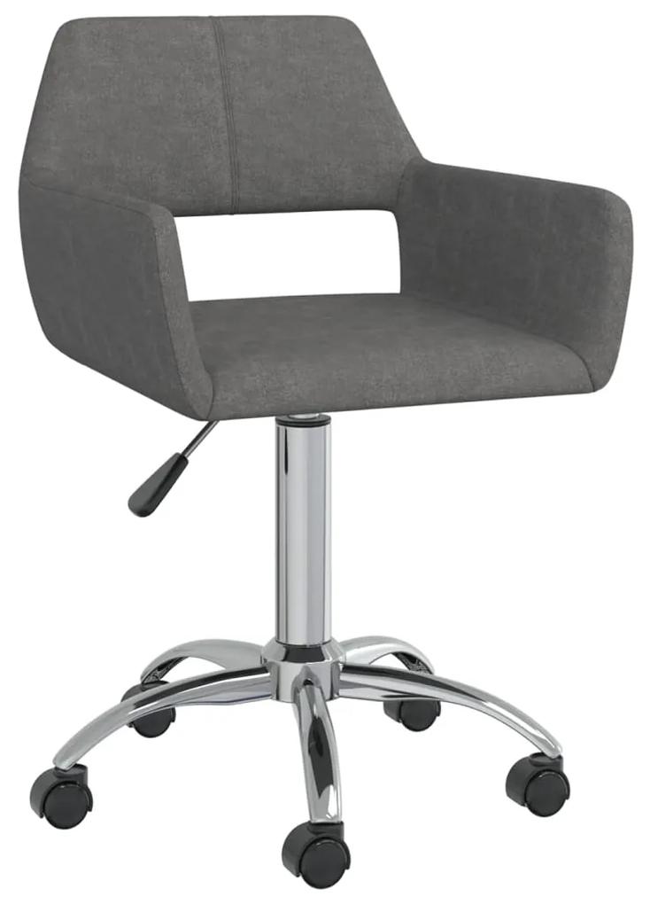 330307 vidaXL Otočná kancelářská židle tmavě šedá textil