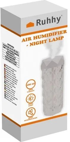 Zvlhčovač vzduchu, křišťálová RGB lampa Ruhhy 24625