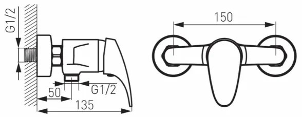 FERRO - Sprchová baterie ONE lesklý chrom