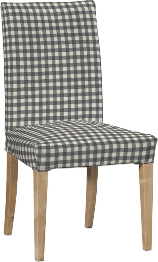 Potah na židli IKEA Henriksdal, krátký barva šedá látka vzorované
