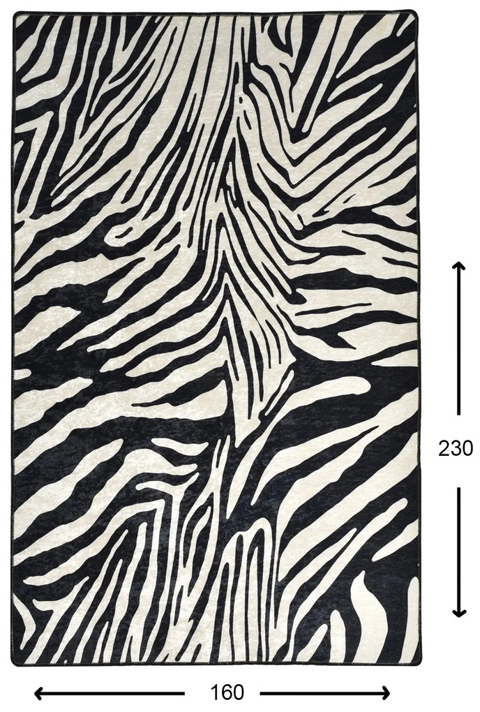 Conceptum Hypnose Kusový koberec Zebra, Vícebarevná Rozměr koberce: 140 cm KRUH