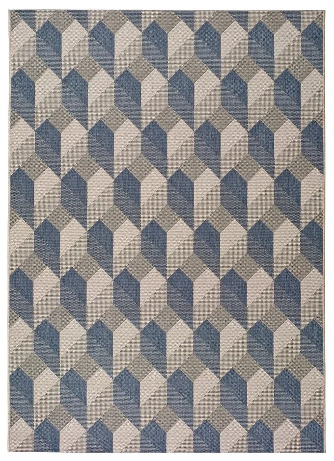 Béžovomodrý venkovní koberec Universal Silvana Miratta, 120 x 170 cm