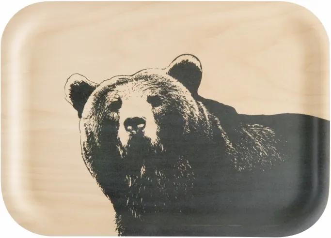 Podnos dřevěný Medvěd 43x32 cm