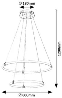 Rabalux IRELIA LED závěsné svítidlo 72009