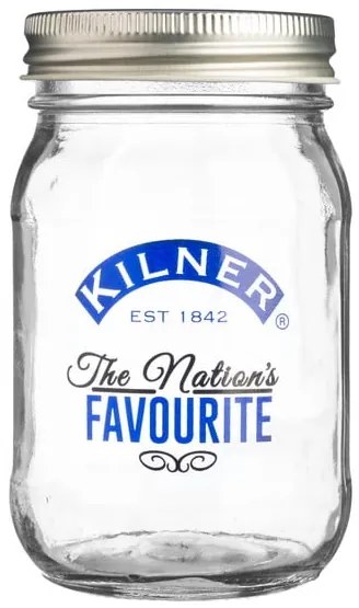 Zavařovací sklenice se šroubovacím uzávěrem Kilner National Blue, 0,4 l