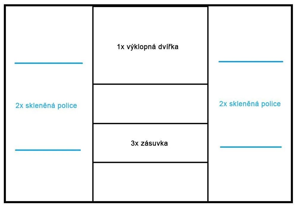 Obývací pokoj INDIANAPOLIS k | sestava B | kraft bílý