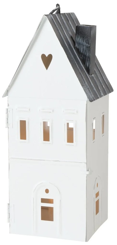 Kovová lucerna Domek 28 cm