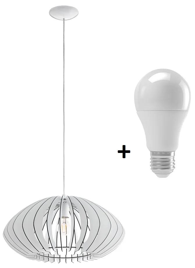 Eglo 95254 COSSANO 2 - Moderní dřevěné svítidlo Ø 50cm + Dárek LED žárovka