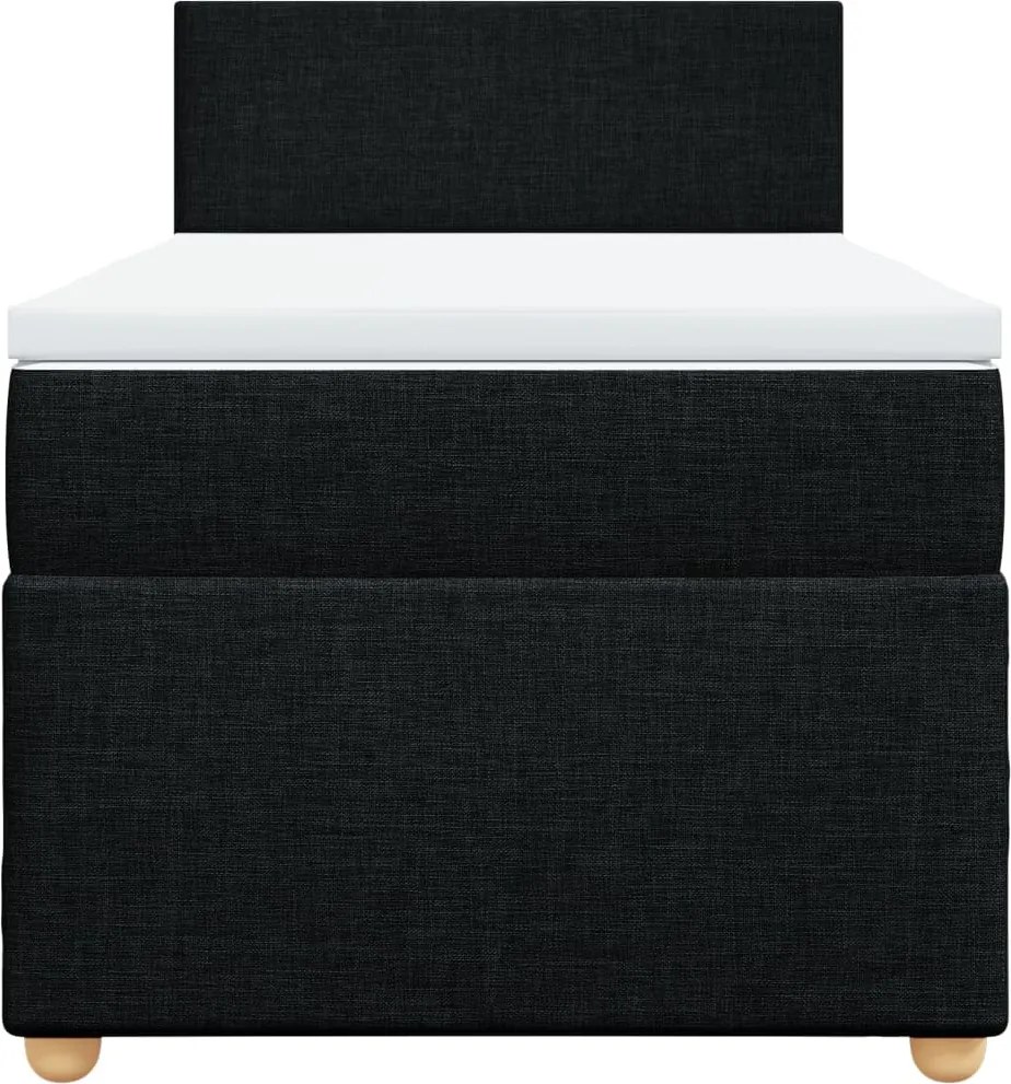 Box spring postel s matrací černá Single textil 3286857