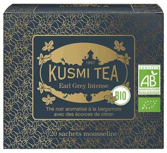 Kusmi Tea Porcovaný černý čaj Earl Grey Intense Bio, 20 sáčků 21703A1120