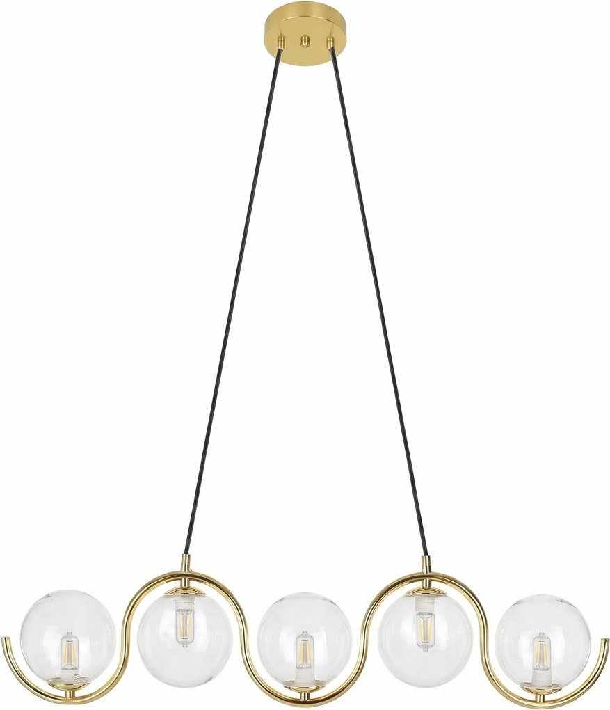 Toolight Toolight, stropní svítidlo 5xG9 APP1440-5CP, zlatá lesklá, OSW-06096