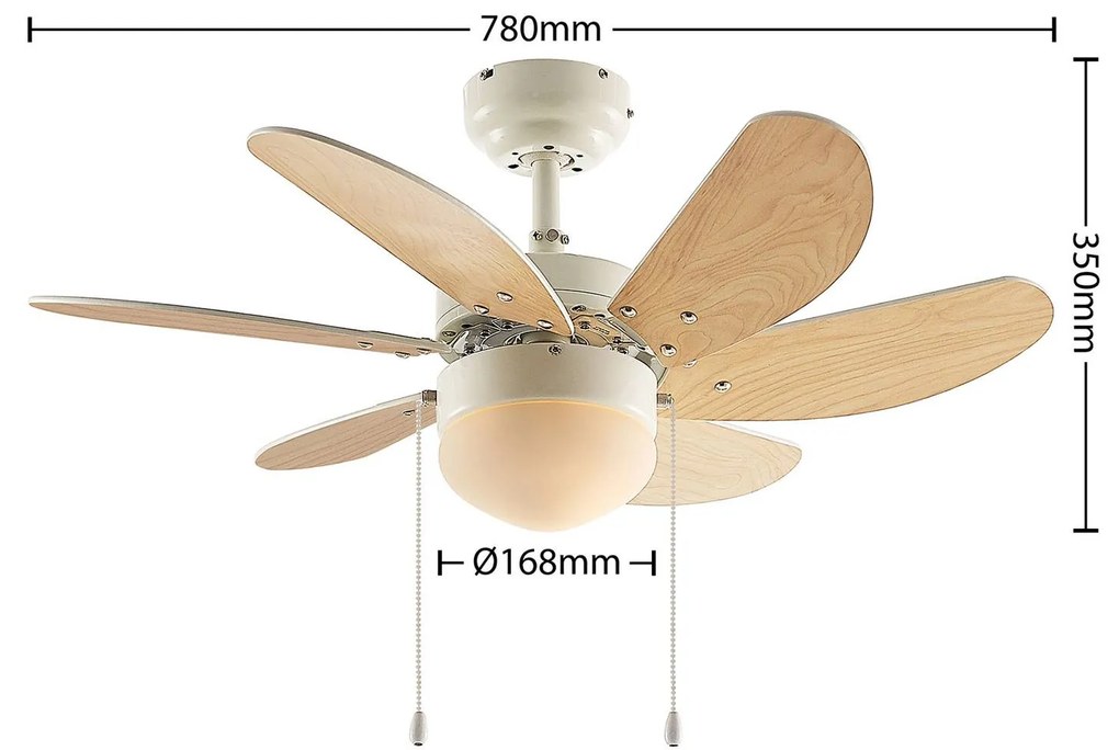 Starluna Minja stropní ventilátor buk/bílá