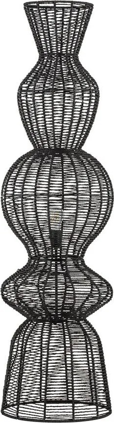 Matně černá provazová stojací lampa (výška 136 cm) Breena – Nova Luce