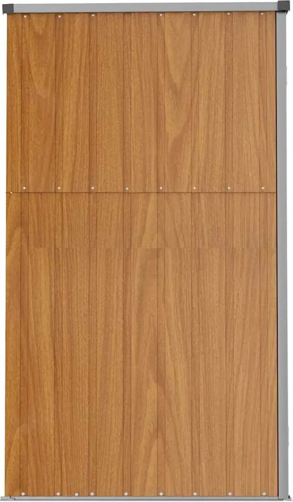 Zahradní kůlna na nářadí hnědá 161x89x161 cm pozinkovaná ocel 316212
