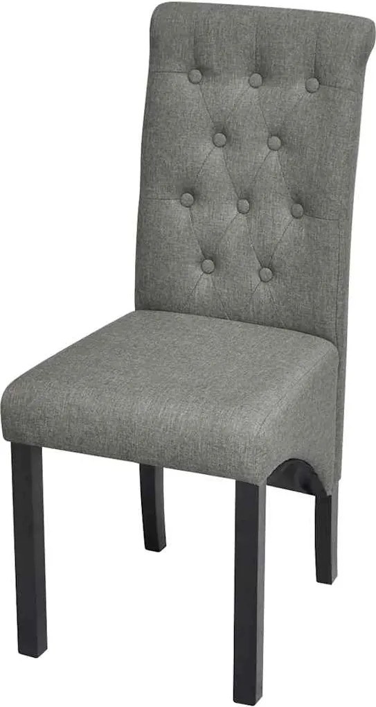 Jídelní židle 2 ks světle šedé textil 242222