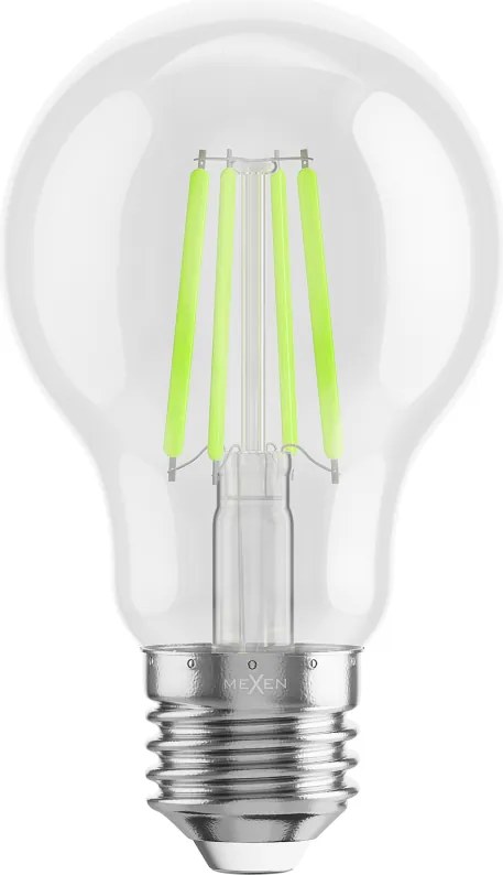 Mexen Vintis, LED filamentová žárovka E27, A60, 4 W, zelená, čirá, L150-E27-04XX-46