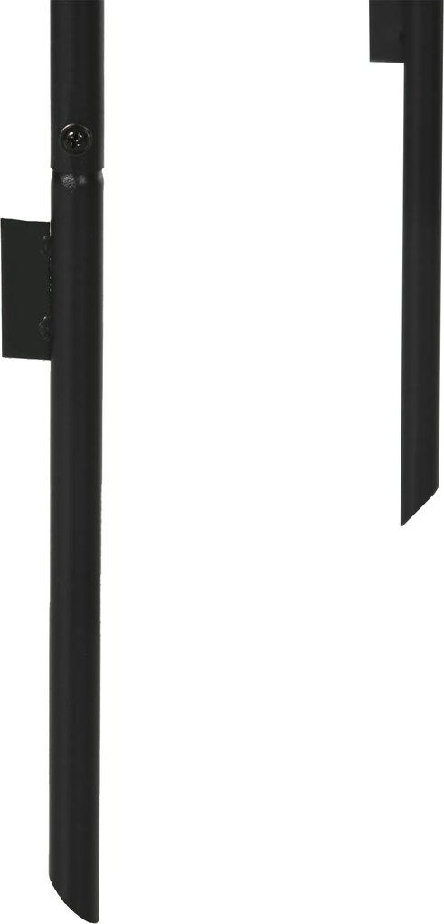 Outsunny Rose Arch Metal Archway Garden Arch Climbing Plants Climbing Plants Black 140x40x240cm | Aosom