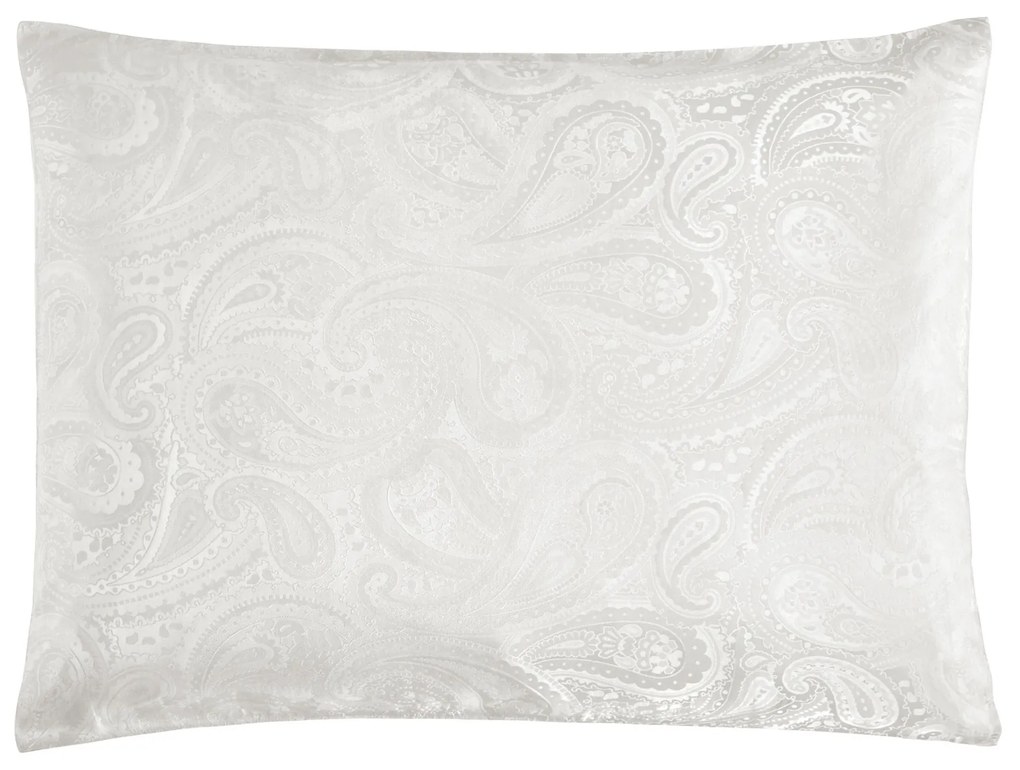 Christian Fischbacher Povlečení na polštář Soie Jacquard White 40 x 60 cm hotelový uzávěr