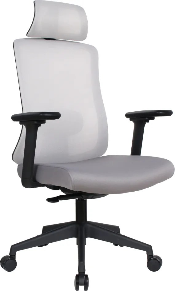 Ergonomická kancelářská židle PART - šedá síťovina / nosnost 150 kg