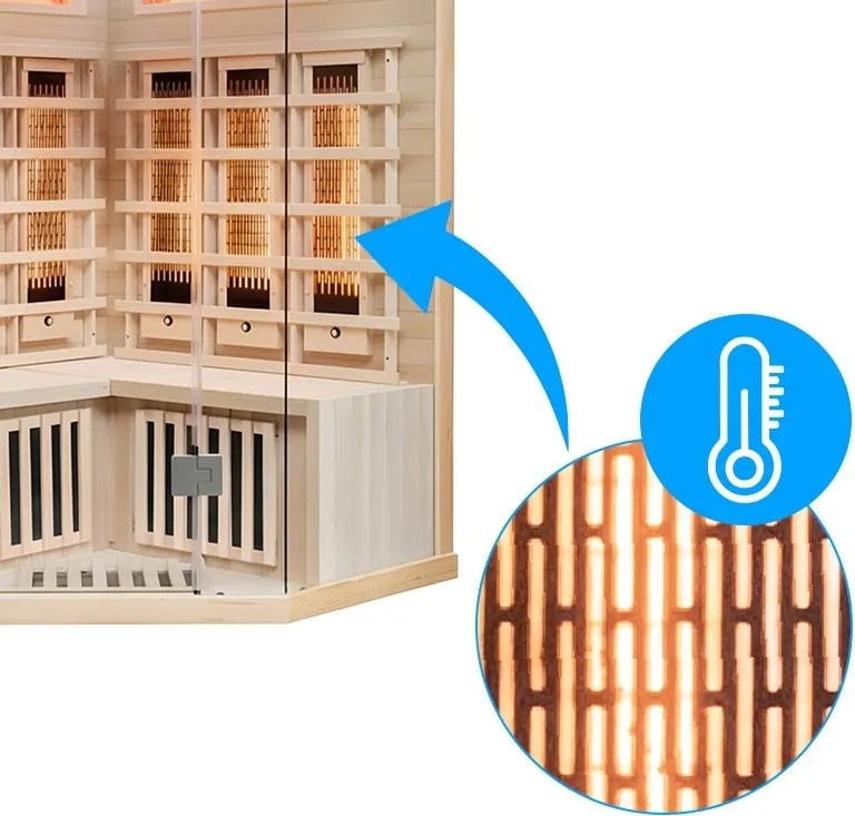 BPS-koupelny Infrasauna Relax HYD-3277 120x120, 2-3 osoby