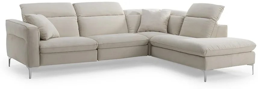 Pregio Italia sofa&relax Luxusní polohovatelná sedačka HAPPY Provedení: 2 místná 1 el. poloh. + lehátko, Vzorník látek: tekno fibra 04 hazelnut