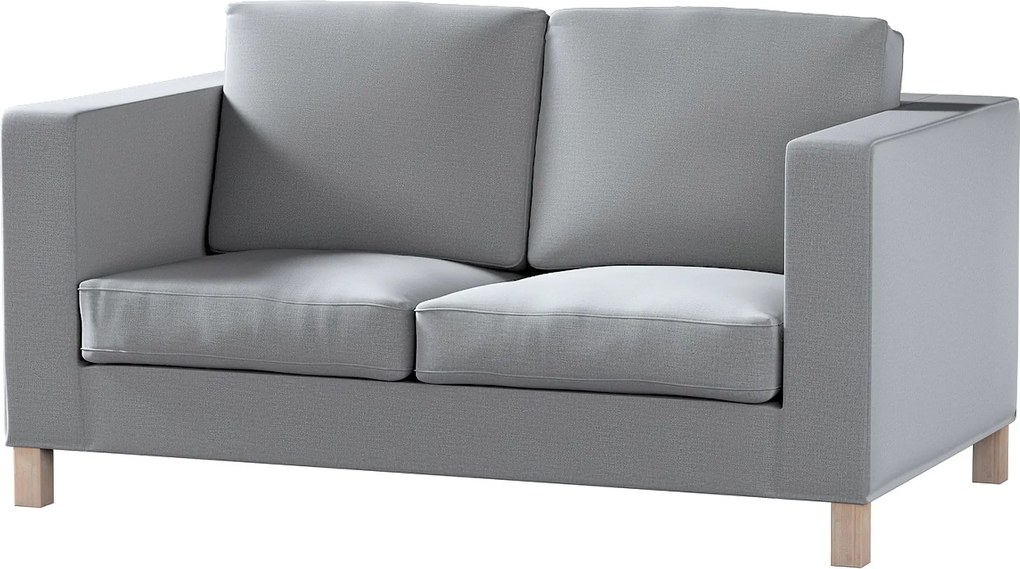 Potah na pohovku IKEA  Karlanda 2-místná, krátký barva šedá látka sametová