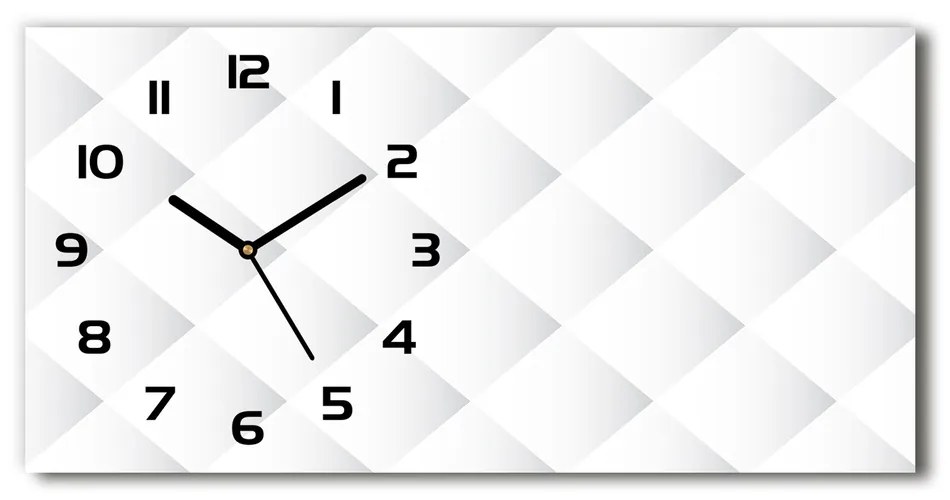 Wallmuralia Skleněné hodiny na stěnu tiché Čtverce pozadí 60x30 cm