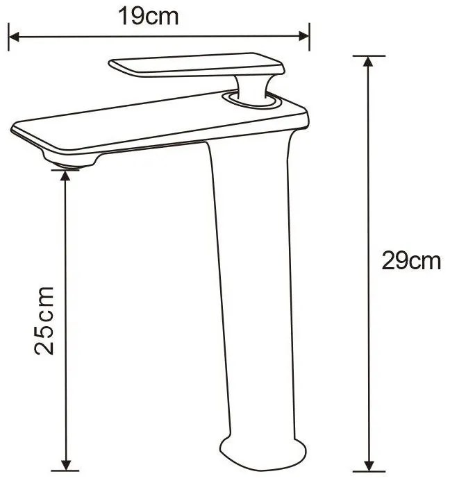 Mexen Purus vysoká umyvadlová baterie, zlatá, 745810-50