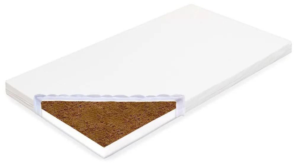 New Baby Dětská matrace Basic 120 x 60 x 5 cm kokos-molitan bílá