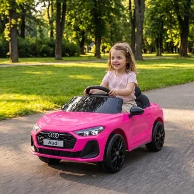 AIYAPLAY Dětské elektrické auto Audi A5L 12V dětské auto s 2,4 G dálkovým ovládáním, 2 motory, lithium baterie, měkký start, 4× pružení 370-511V90PK