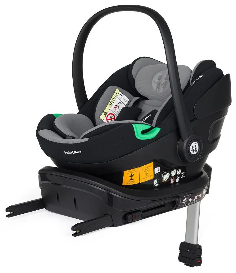 Petite & Mars Autosedačka Core Pro i-Size Black Grey 40-87 cm (0-13 kg)