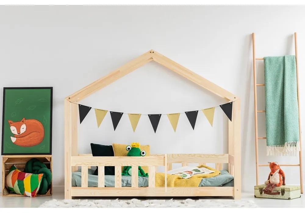 Domečková dětská postel z borovicového dřeva v přírodní barvě 120x200 cm Mila RMP – Adeko