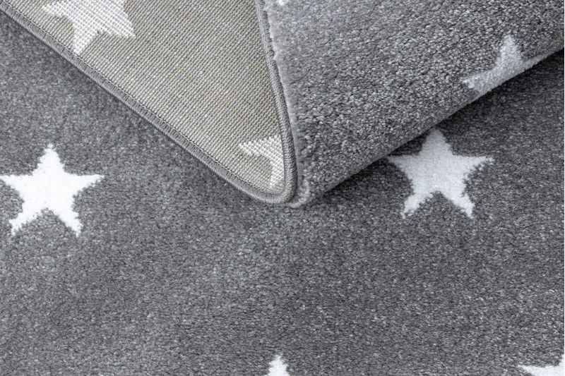 Dywany Łuszczów, Dětský kusový koberec Petit Cloud stars grey, 140x190, šedá, dětský pokoj